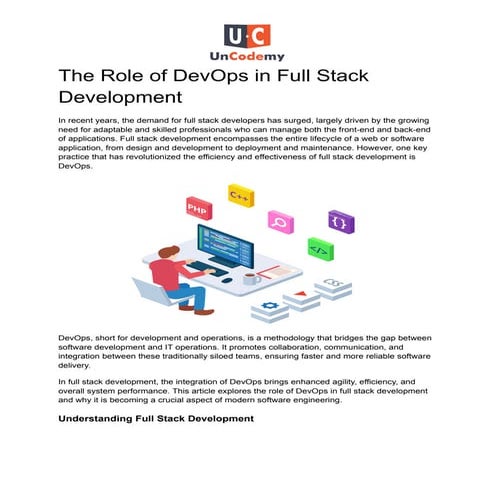 The Role of DevOps in Full Stack Development.pdf | Free Download