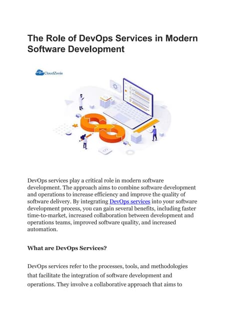 The Role Of Devops Services In Modern Software Development Pdf