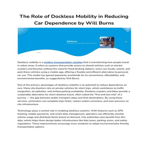 The Role of Dockless Mobility in Reducing Car Dependence by Will Burns.pdf
