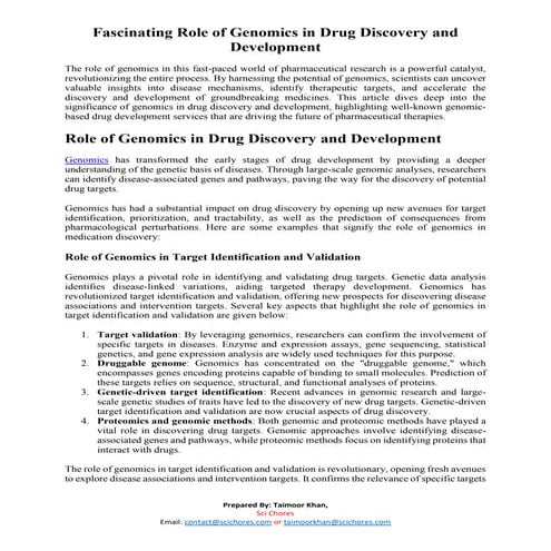 The role of genomics in drug discovery and development.pdf