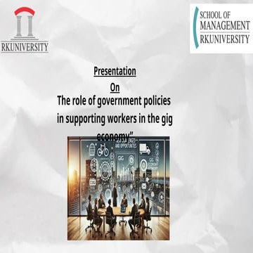 The role of government policies in supporting workers in the gig ...
