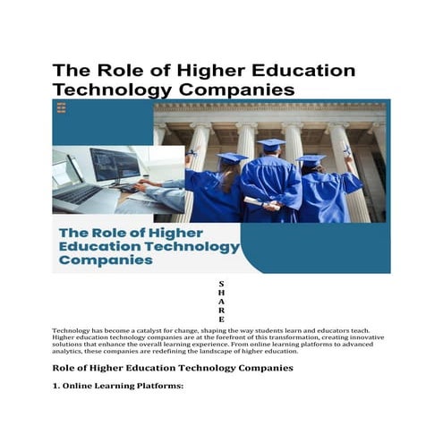 The Role of Technology in Modern Education How EdTech Courses Are ...