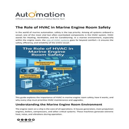The Role of HVAC in Marine Engine Room Safety | PDF