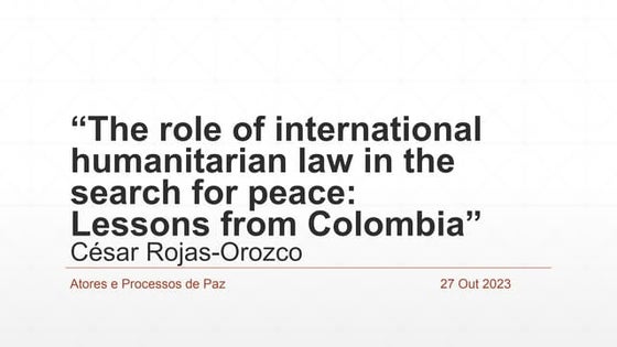Colombia Peace Agreement | PDF