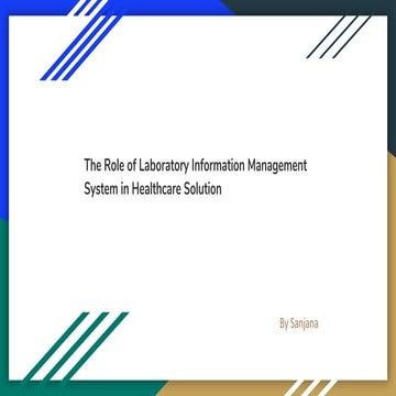 The Role of Laboratory Information Management System in Healthcare ...