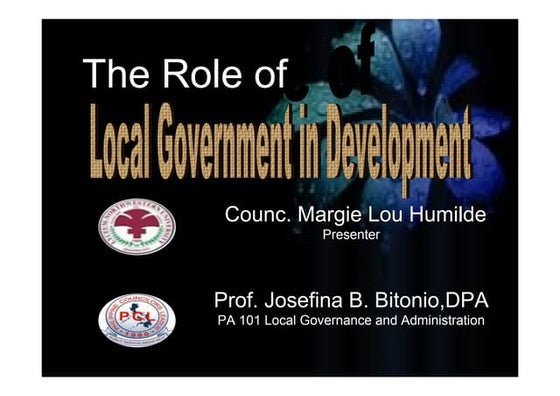 Decentralization, devolution and deconcentration | PPT