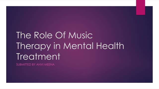 Music therapy ppt | PPT