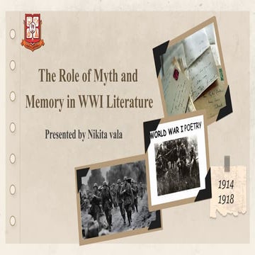 The Role of Myth and Memory in WWI Literature | PDF