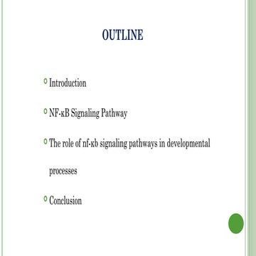 THE ROLE OF NF-κB SIGNALING PATHWAYS IN DEVELOPMENTAL PROCESSES.ppt