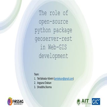 Geoserver Rest In Web Gis Ppt