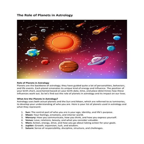 The Role of Planets in Astrology | Astrovijay | PDF