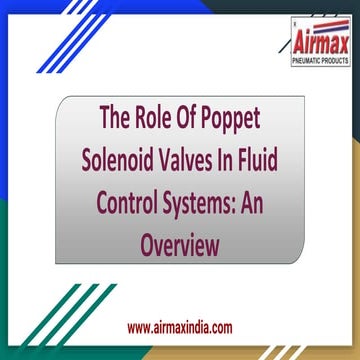 The Role Of Poppet Solenoid Valves In Fluid Control Systems: An ...