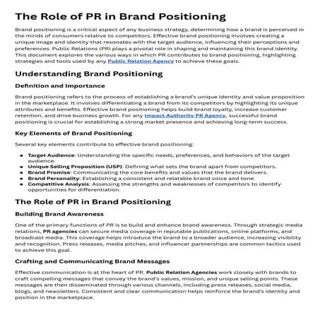 What Is The Role of PR in Brand Positioning.pdf | Free Download