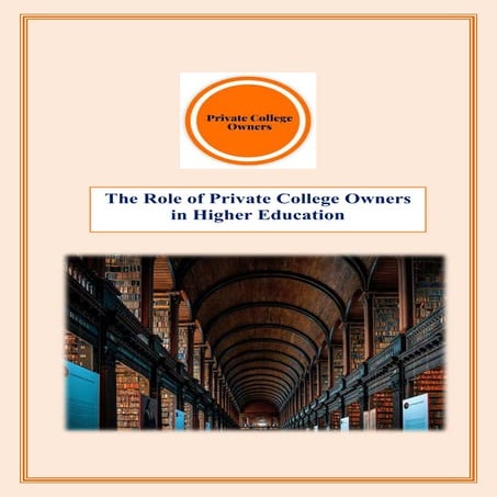 The Role of Private College Owners in Higher Education | DOCX