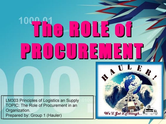 Introduction to procurement | PPT