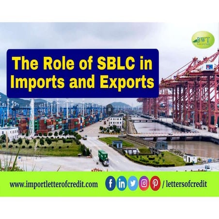 The Role of SBLC in Imports and Exports | PDF
