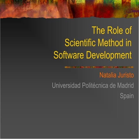 The Role of Scientific Method in Software Development | PDF