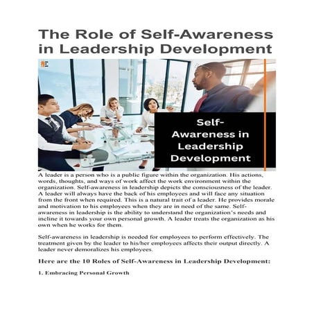 The Role of Self-Awareness in Leadership Development | The Entrepreneur ...