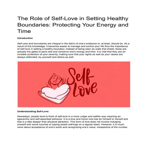 The Role of Self-Love in Setting Healthy Boundaries_ Protecting Your ...