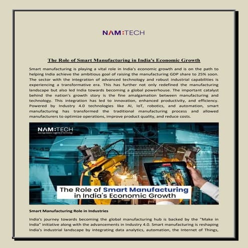The Role of Smart Manufacturing in India's Economic Growth.pdf