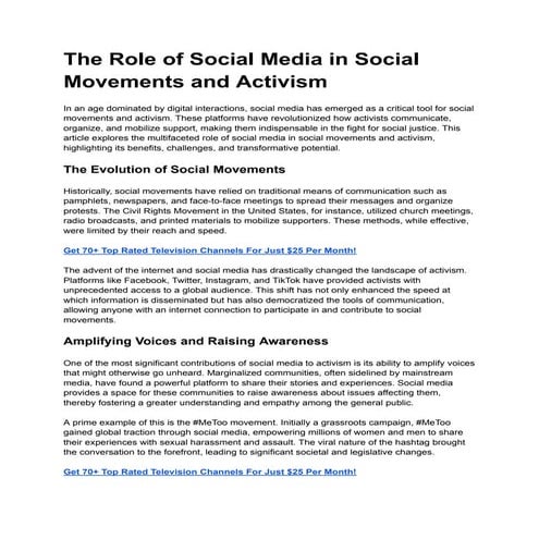 Social media and the arab spring | PPTX