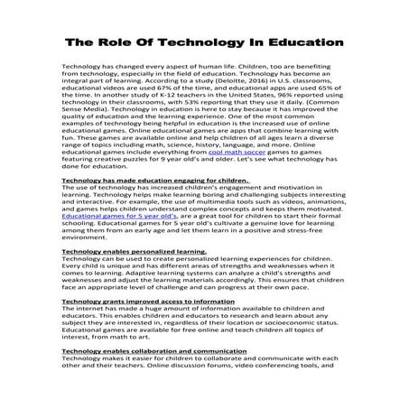 The Role Of Technology In Education.pdf
