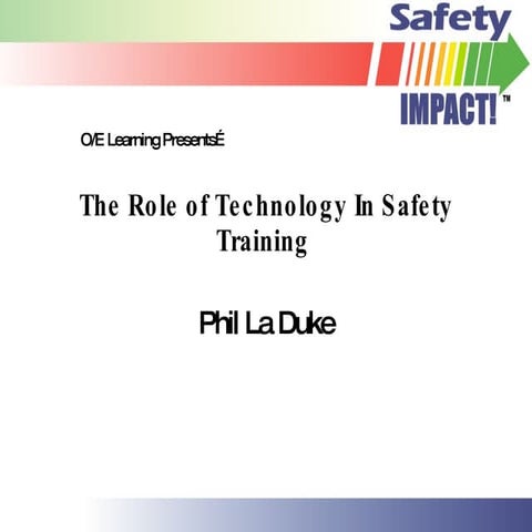 The Role Of Technology In Safety Training | PPT