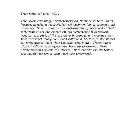 The role of the asa | DOC