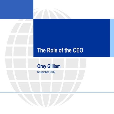 The Role of the CEO | PPT
