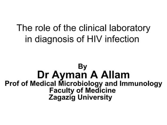 Laboratory diagnosis of HIV | PPT