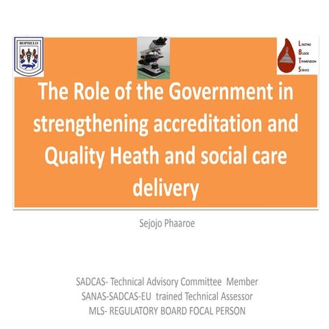 The role of the government in strengthening accreditation ready | PPT