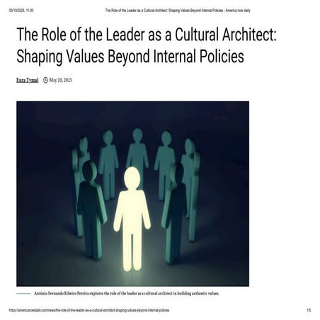 The Role of the Leader as a Cultural Architect_ Shaping Values Beyond ...