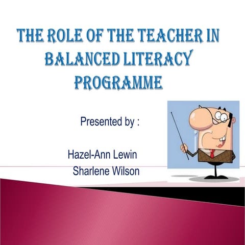 The Role of the Teacher in Balanced Literacy | PPT
