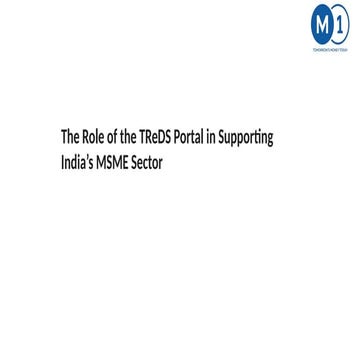 M1 Exchange - Trade Receivables Discounting System | PPT