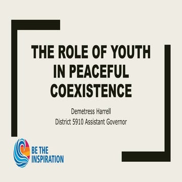 The Role of Youth in Peaceful Coexistence | PPTX