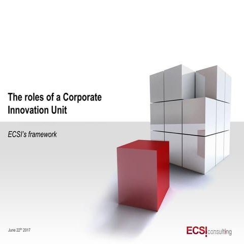 Roles of a Corporate Innovation Unit - ECSI Framework | PDF