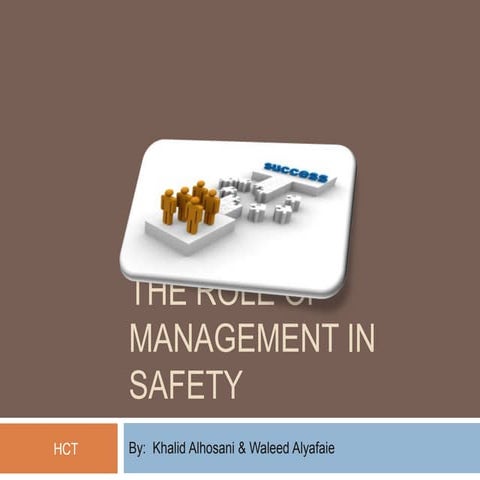 Safety role of management | PPTX