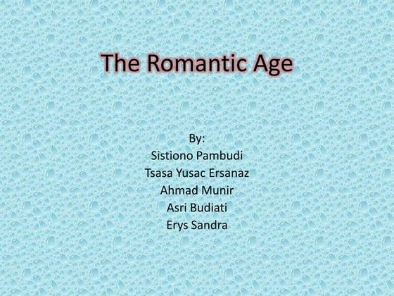 Introducing the Romantic Period in Europe | PPTX