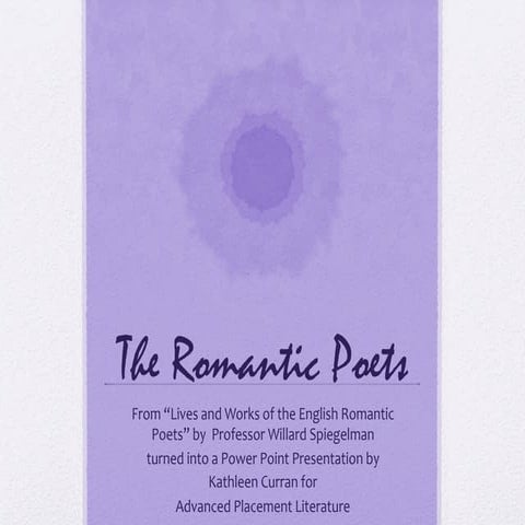 The romantic poets | PPT