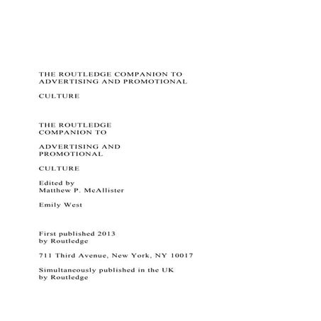 THE ROUTLEDGE COMPANION TO ADVERTISING AND PROMOTIONAL.docx ...