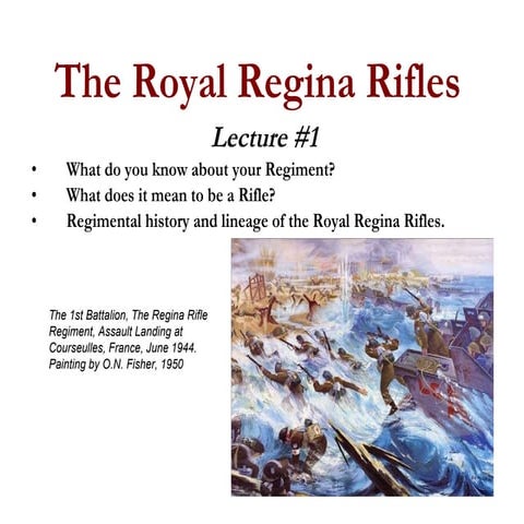 The Royal Regina Rifles #1 | PPT