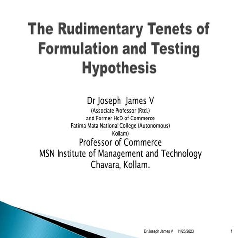 Four steps to hypothesis testing | PPTX