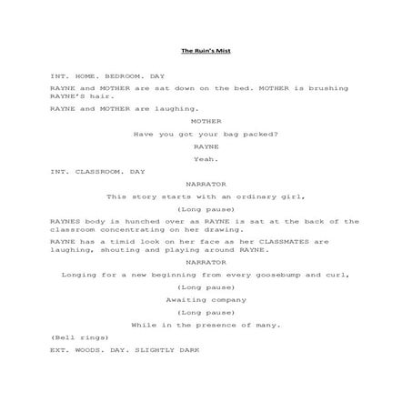 New Script - The Ruin's Mist | DOCX