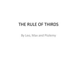 Assignment 1: Rule of Thirds | PPT