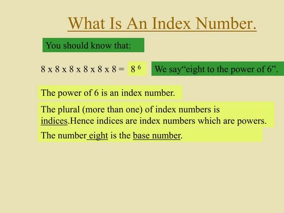 Laws of indices | PPT