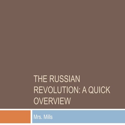 The Russian Revolution | PPT