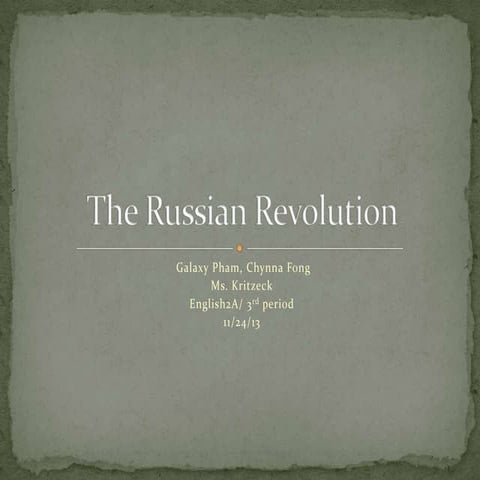 The russian revolution | PPT