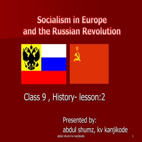 The Russian Revolution, Class 9, History- lesson:2 cbse | PDF