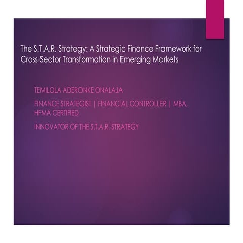 The S.T.A.R. Strategy: A Strategic Finance Framework for Healthcare ...
