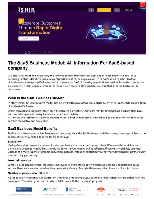 Full Guide on Software as a Service (SaaS) | PDF | Cloud Computing ...